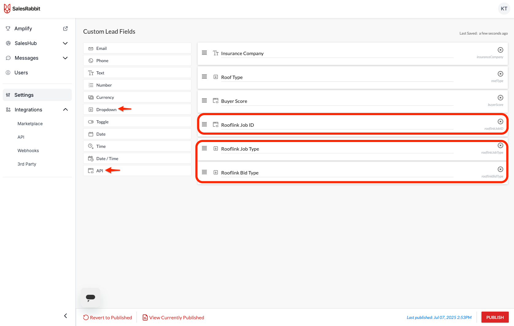 Rooflink | Set Up – SalesRabbit Help Center
