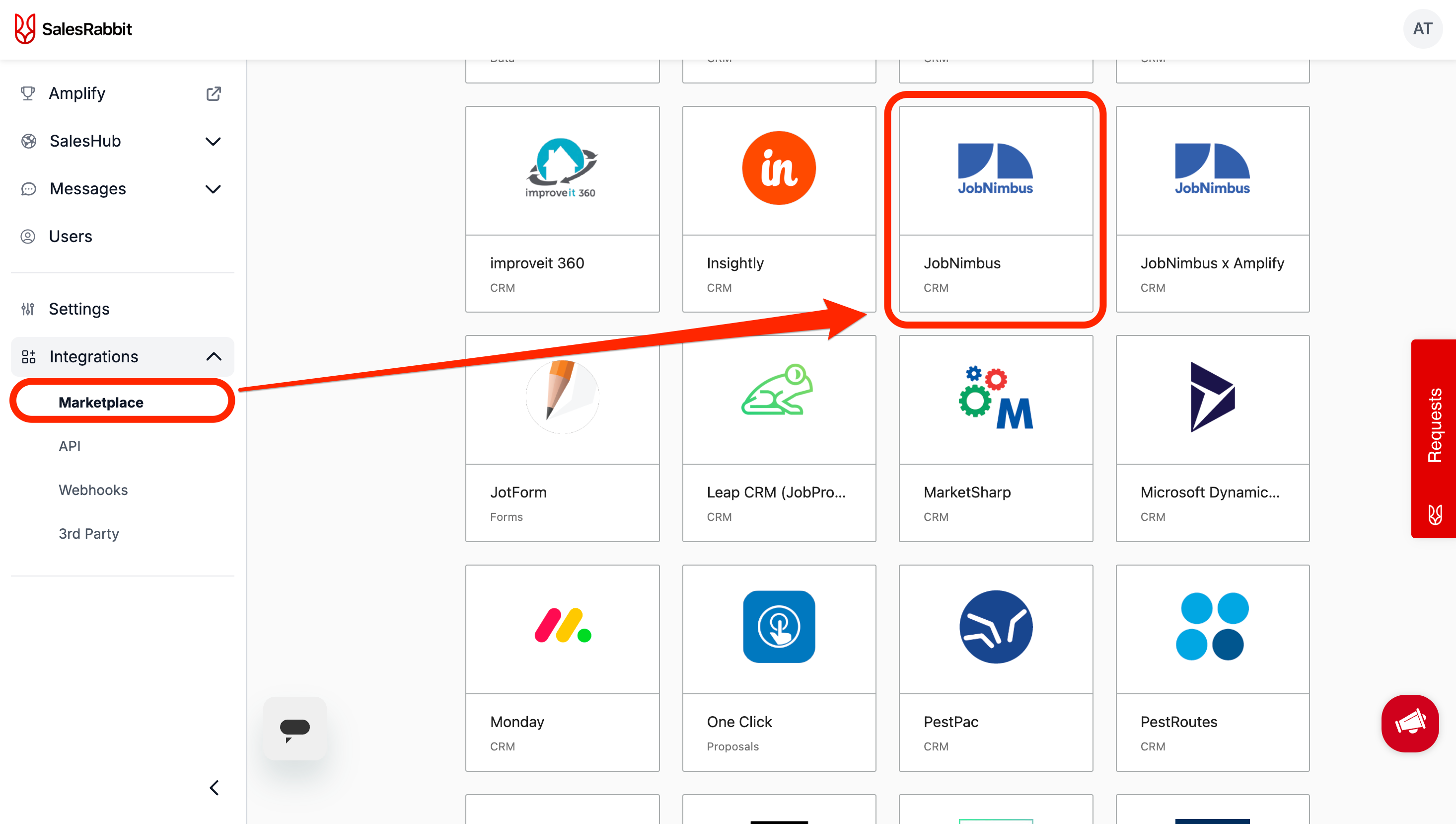 JobNimbus | Set Up – SalesRabbit Help Center