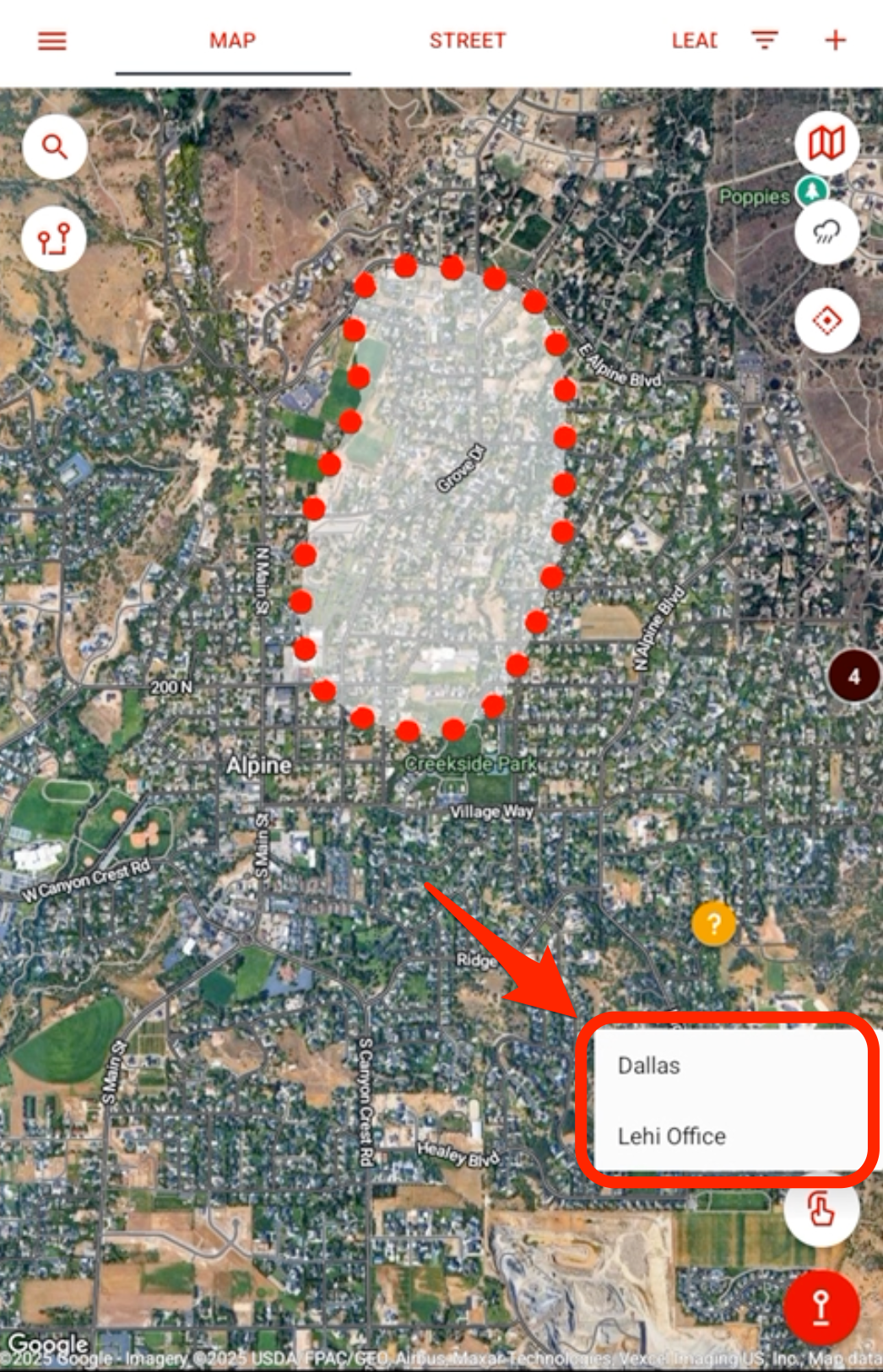 Area Assignments - Android – SalesRabbit Help Center
