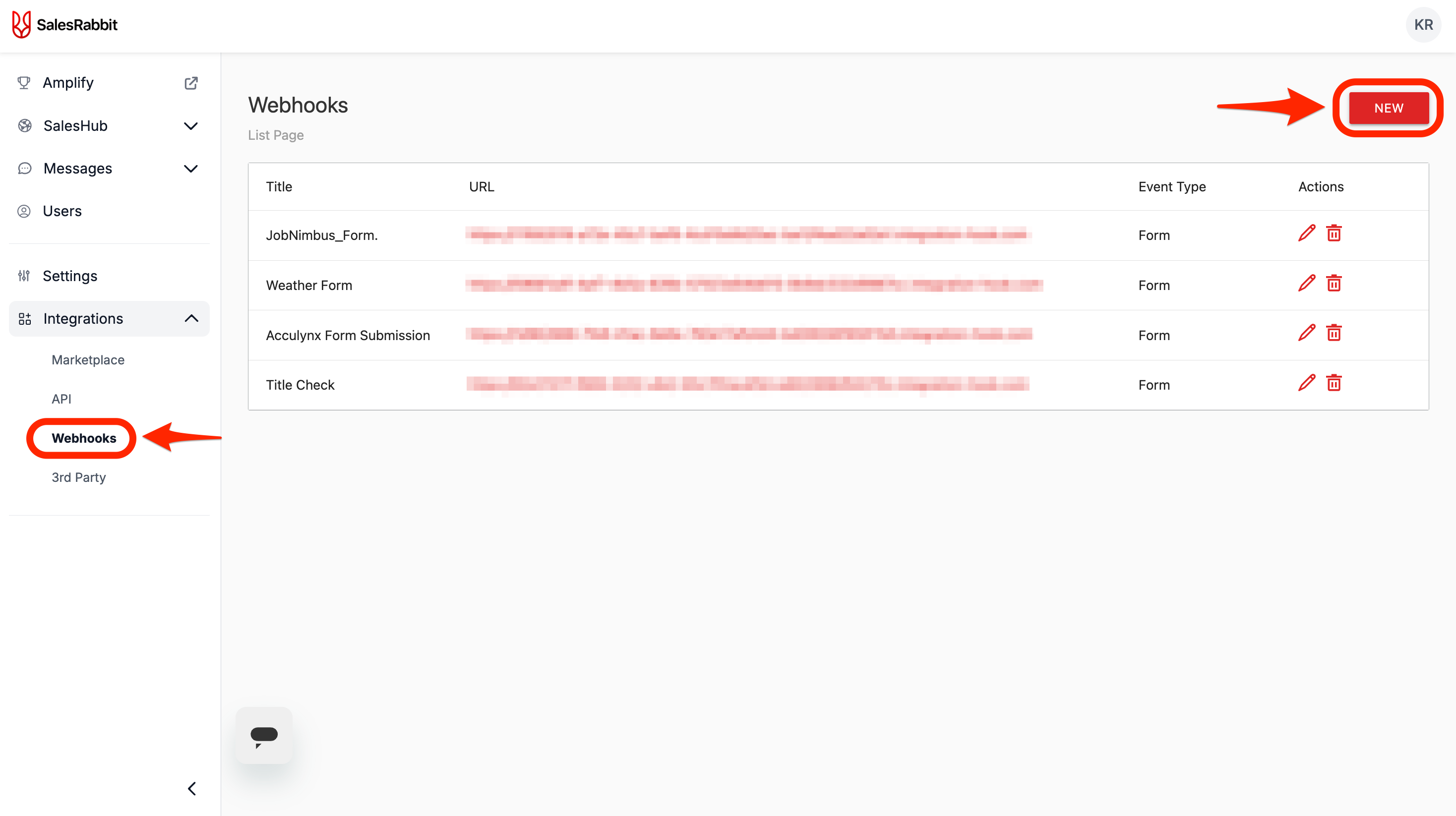 Subscription Webhooks – SalesRabbit Help Center