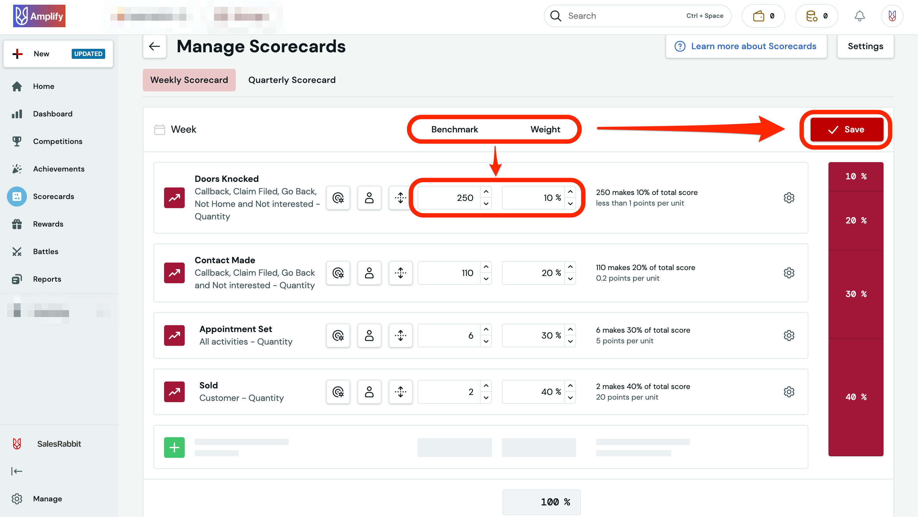 How do I set up a Scorecard? – SalesRabbit Help Center